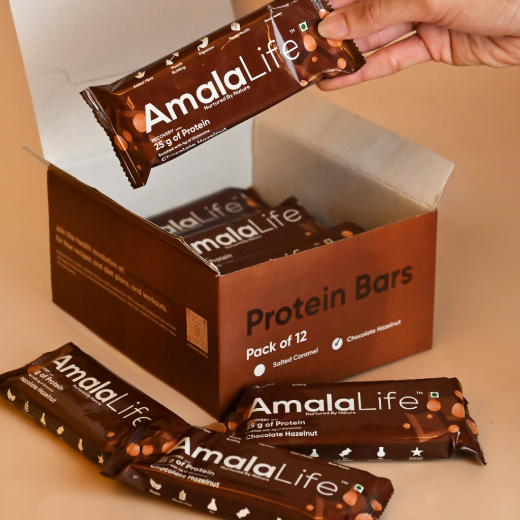 Chocolate Hazelnut Protein Bar (Pack of 12) - AmalaLife